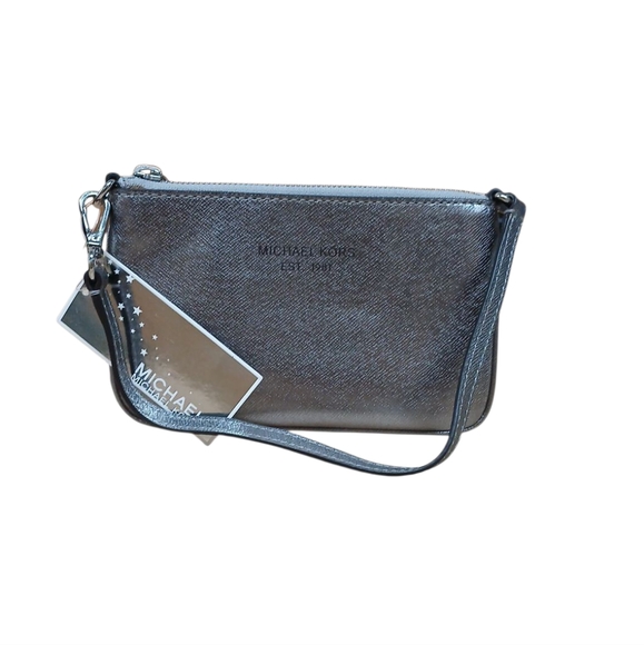 MICHAEL Michael Kors | Bags | Michael Michael Kors Nwt Metallic Silver ...
